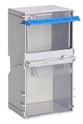 Stock control with Kanban Twin Bin storage systems for manufacturing